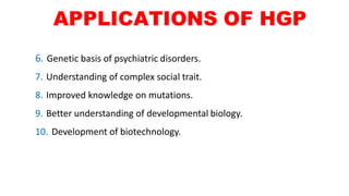 Human Genome Project Applications