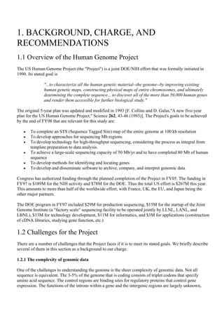 Human genome project the mitre corporation - jason program office | PDF