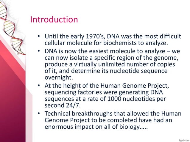 The Human Genome Project | PPTX