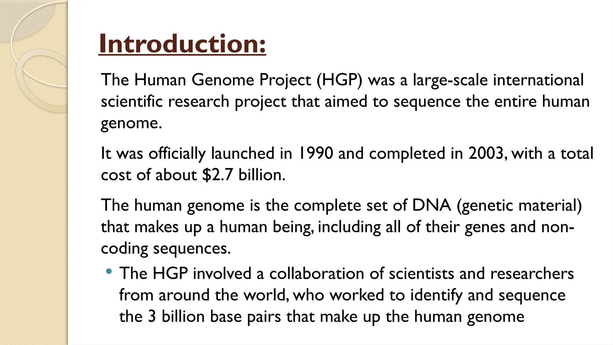 Human Genome Project Introduction comple | PPTX