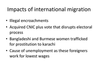 Migration in Pakistan | PPT
