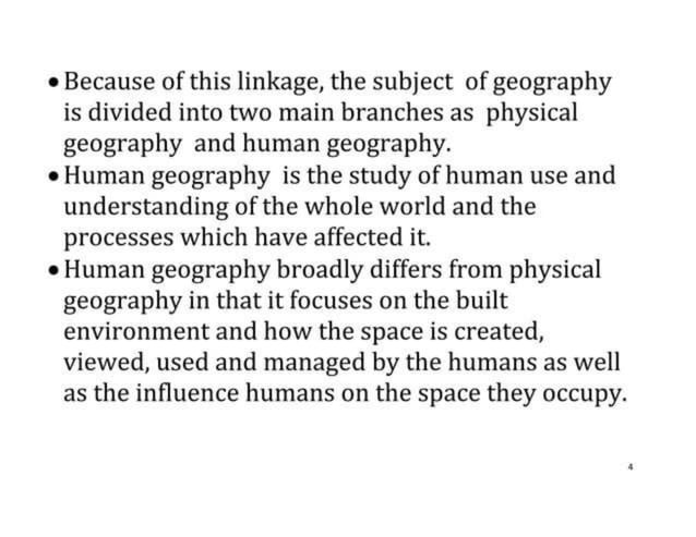 Human Geography introduction and Themes explanation and basic concept ...