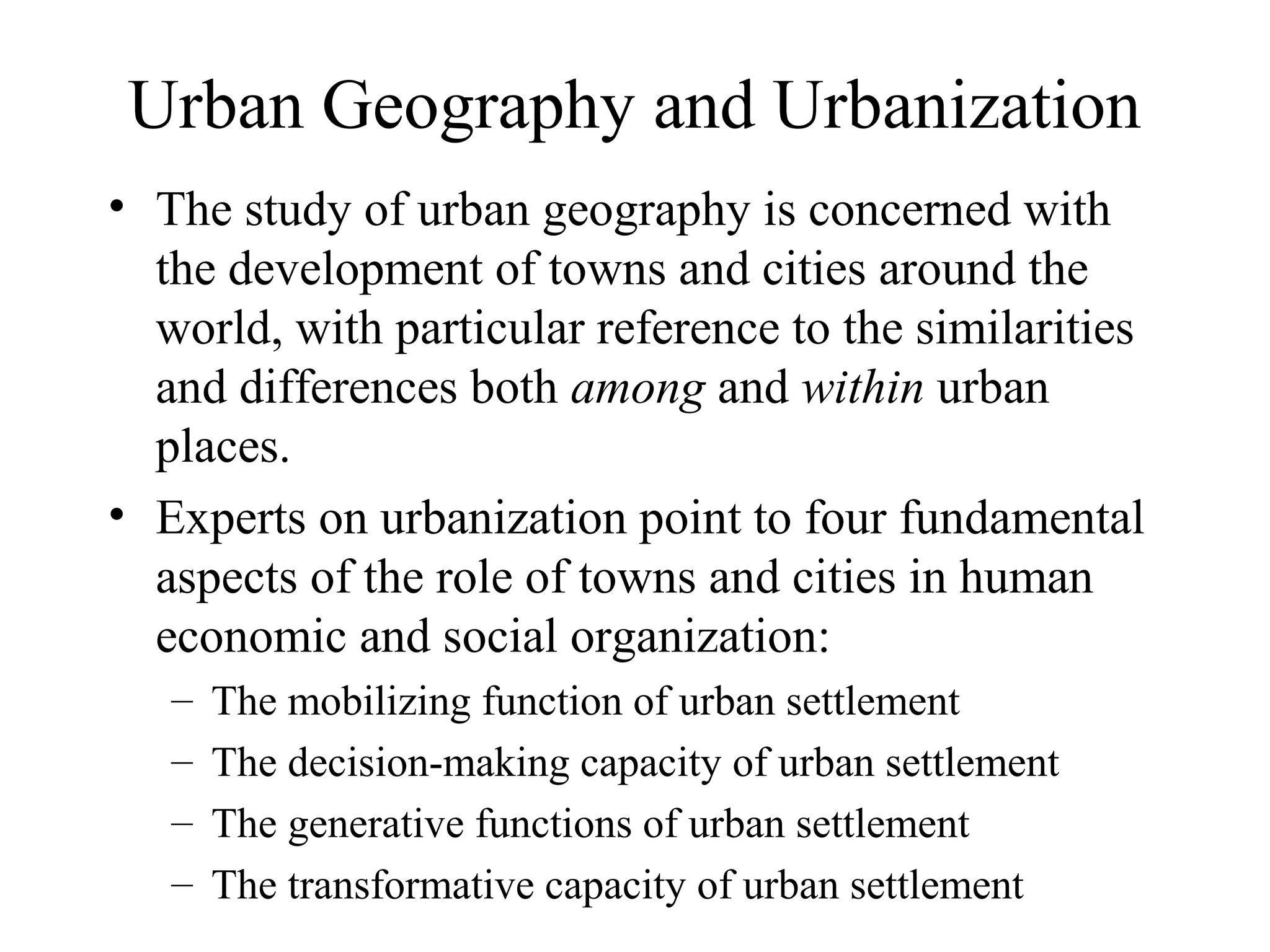 Human geography10 | PPT