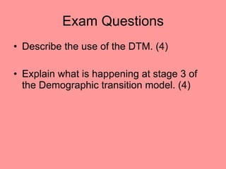 Human geography revision dtm | PPT | Geography | Science