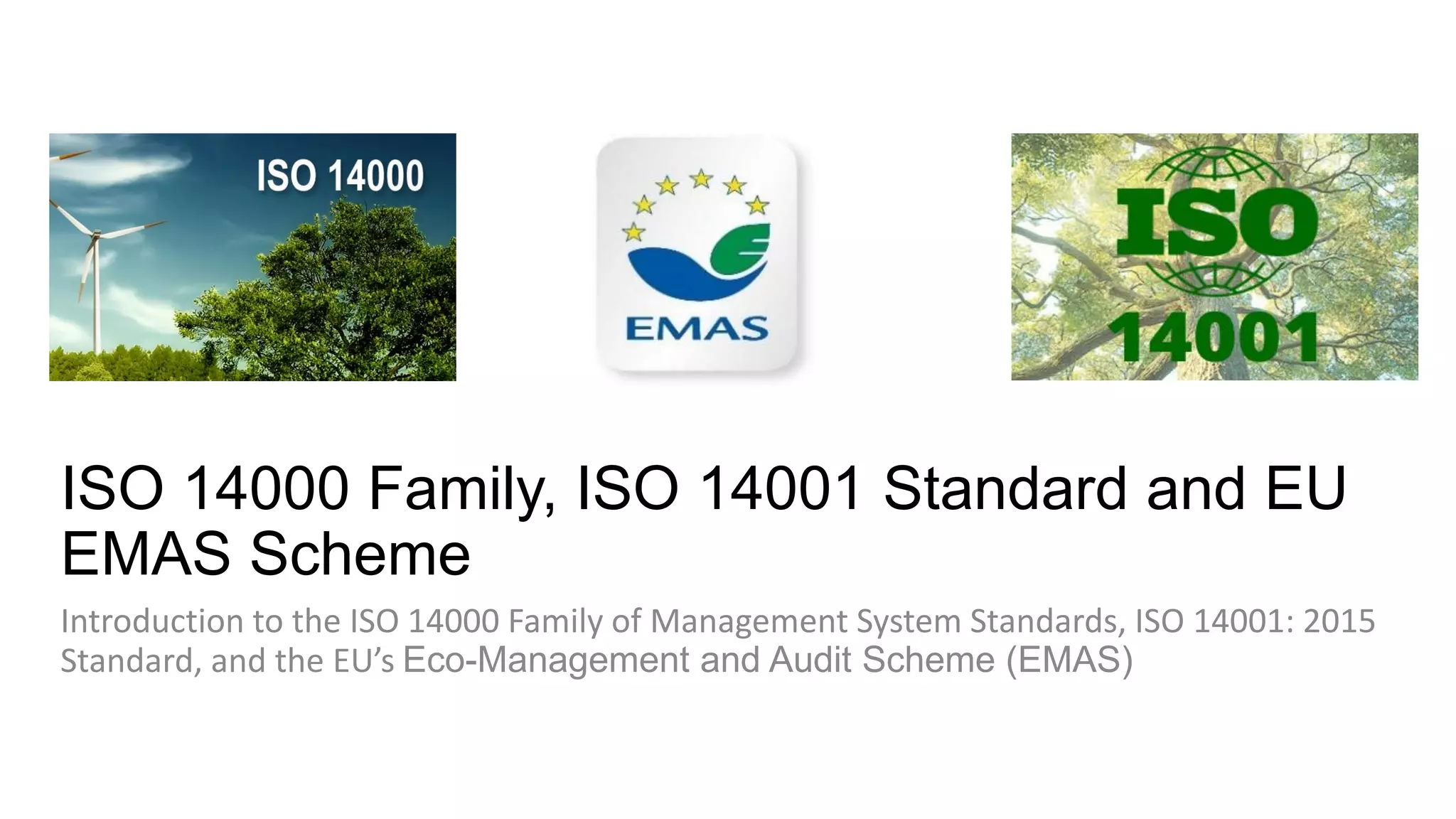 ISO 14000, ISO 14001, and the EU's scheme EMAS | PDF