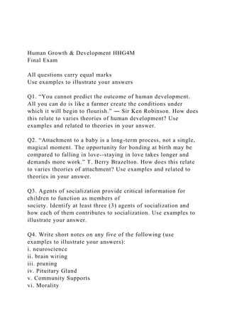 Human Growth & Development HHG4MFinal ExamAll questions ca.docx