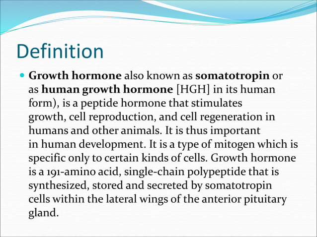 Human growth hormone | PPT | Endocrine and Metabolic Diseases ...