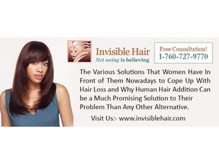 Human hair addition | Hair Loss in Women | PPT