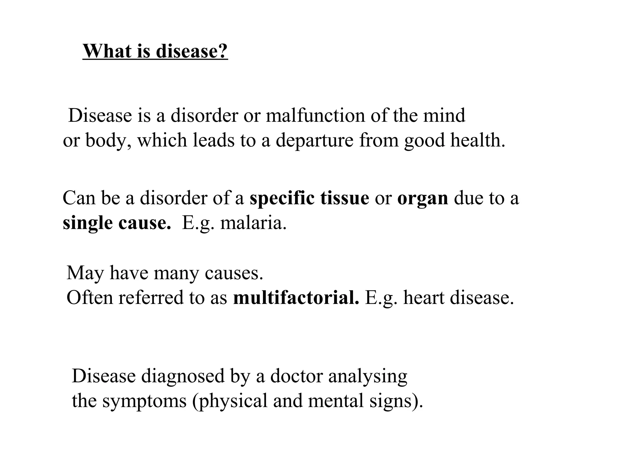 Human health and disease | PPT