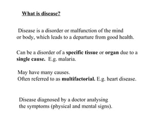 Human health and disease | PPT