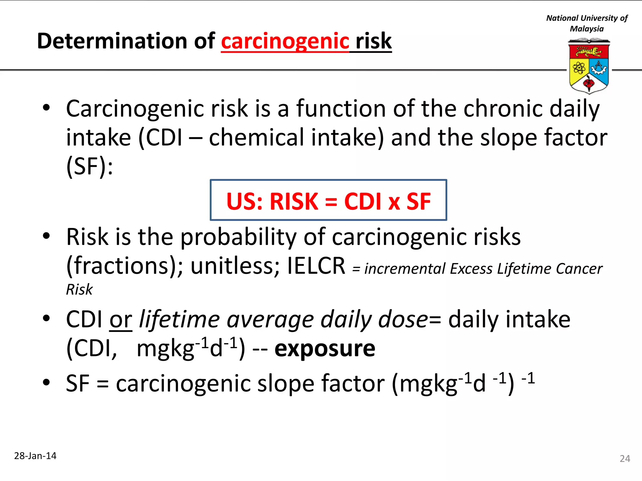 Human health risk assessment | PDF
