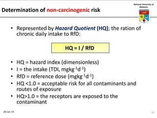 Human health risk assessment | PDF