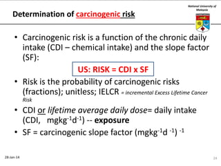 Human health risk assessment | PDF