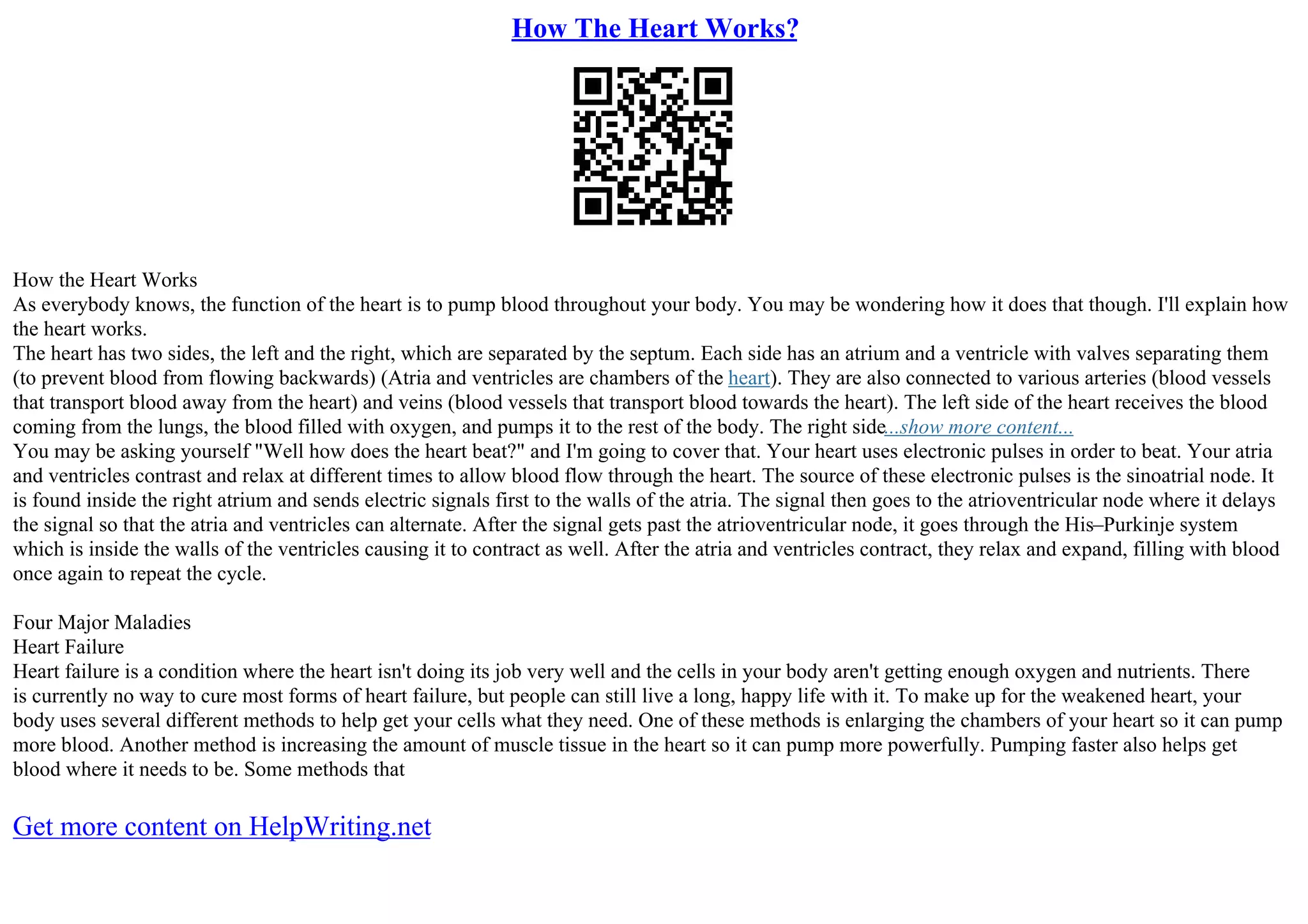 Human Heart Research Paper | PDF