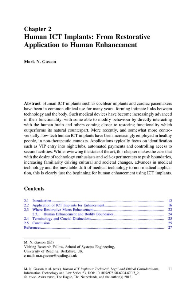 Human ict implants from restorative | PDF