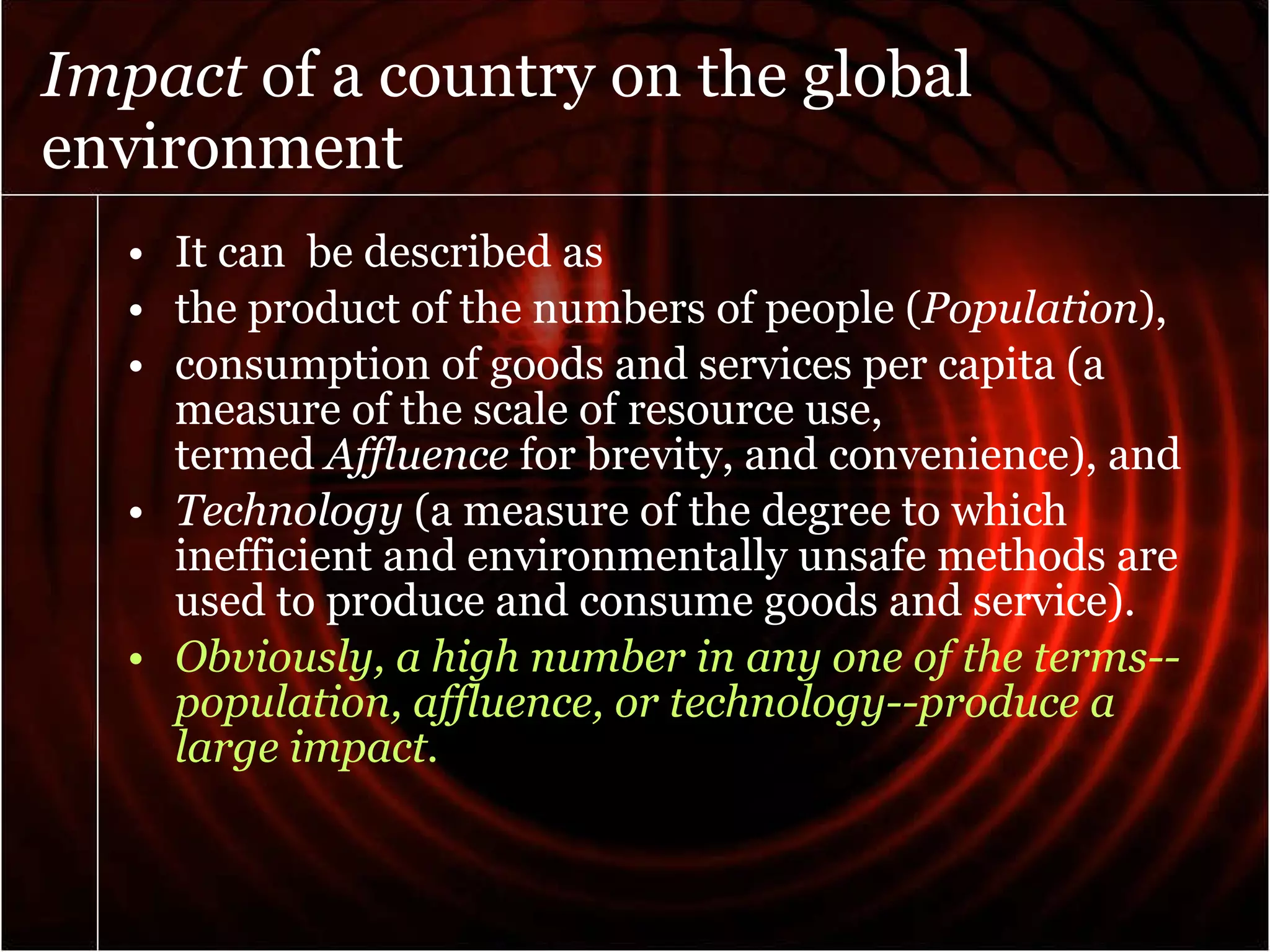 Human Impact on the natural Environment | PPT