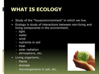 Human impact on ecology | PPTX
