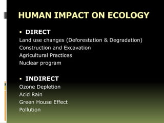 Human impact on ecology | PPTX
