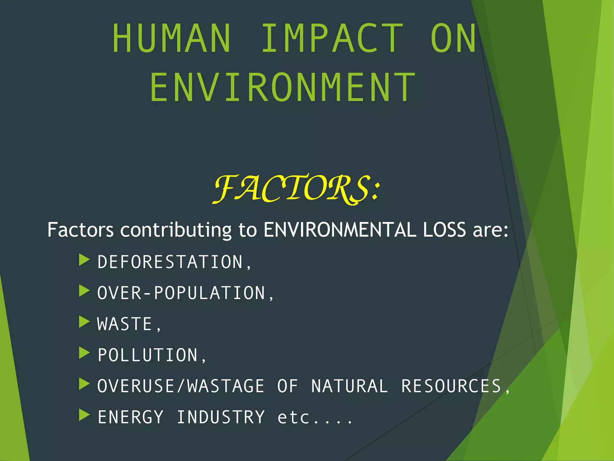 Human impact on environment | PPT