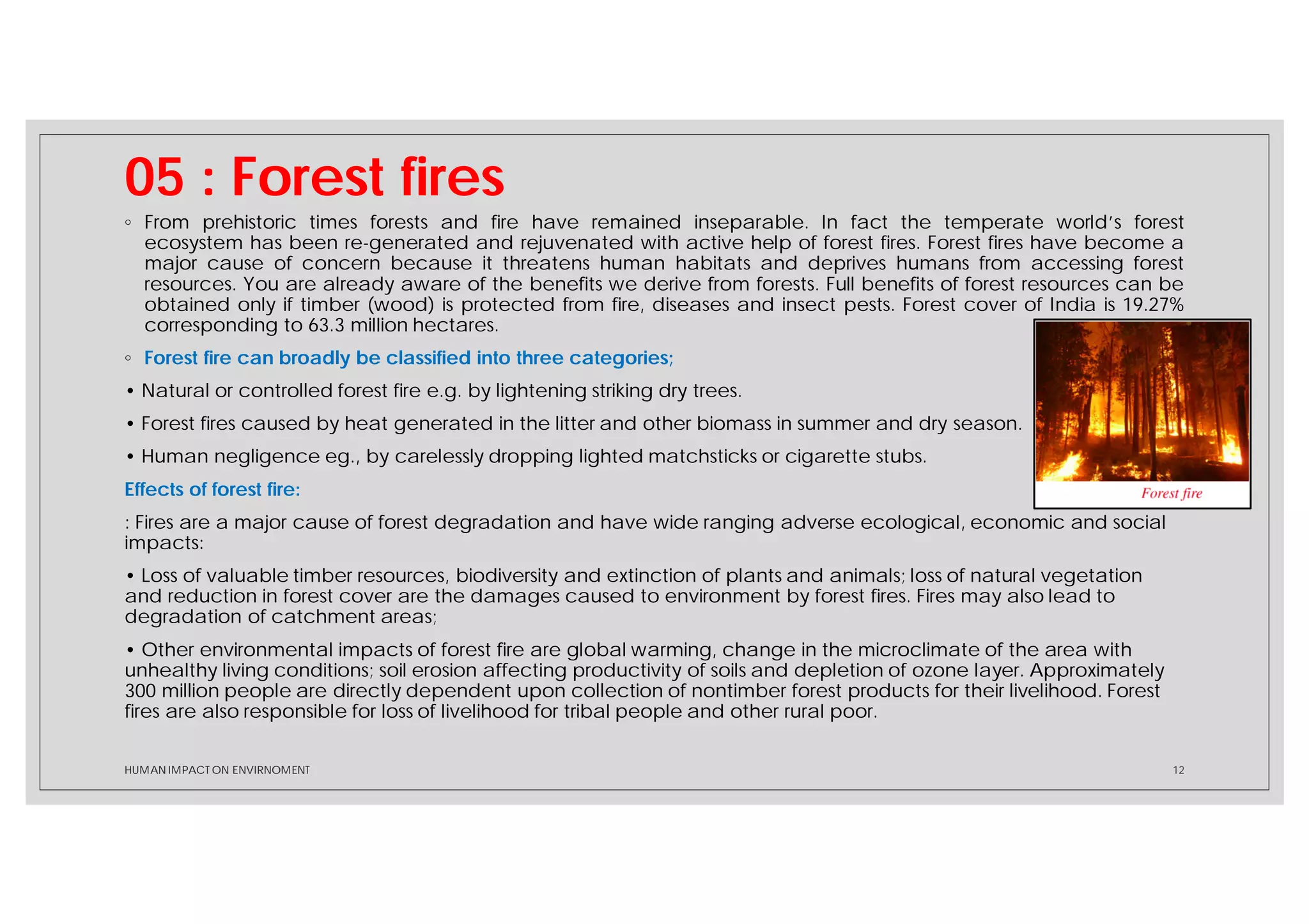 Human impact on environment b.ed