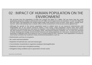 Human impact on environment b.ed