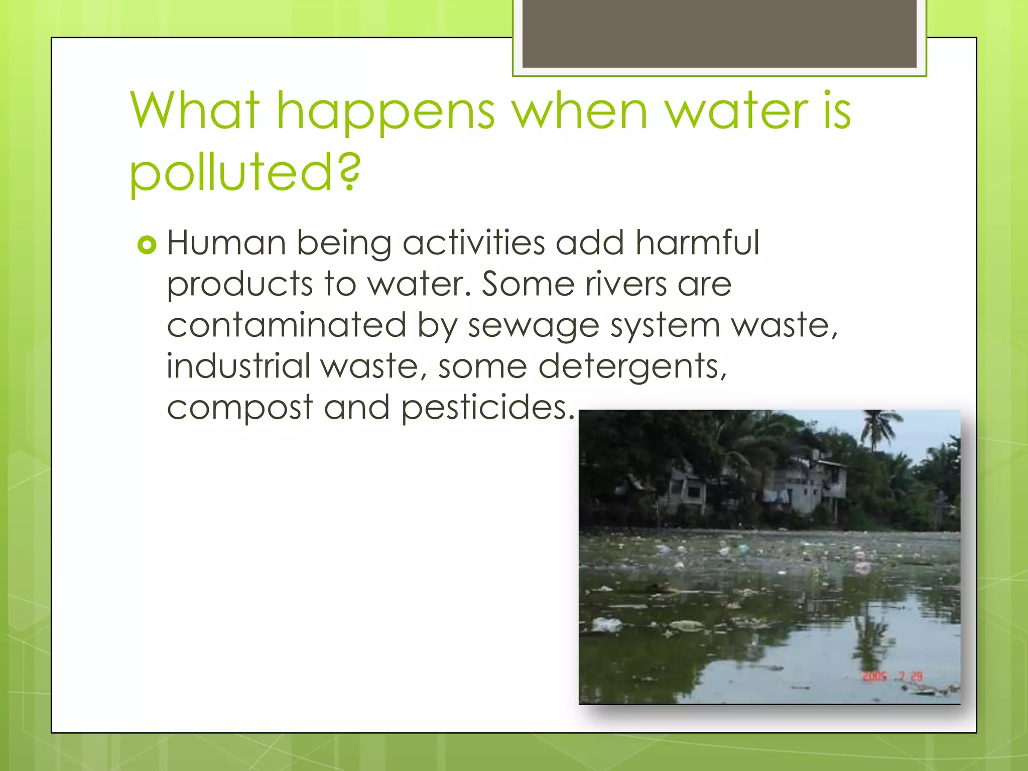 Human impact on water 7th | PPTX | Environmental Services Industry ...