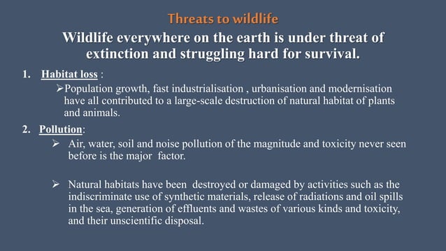 Human impact on wildlife | PPTX | Zoos & Aquariums | Attractions