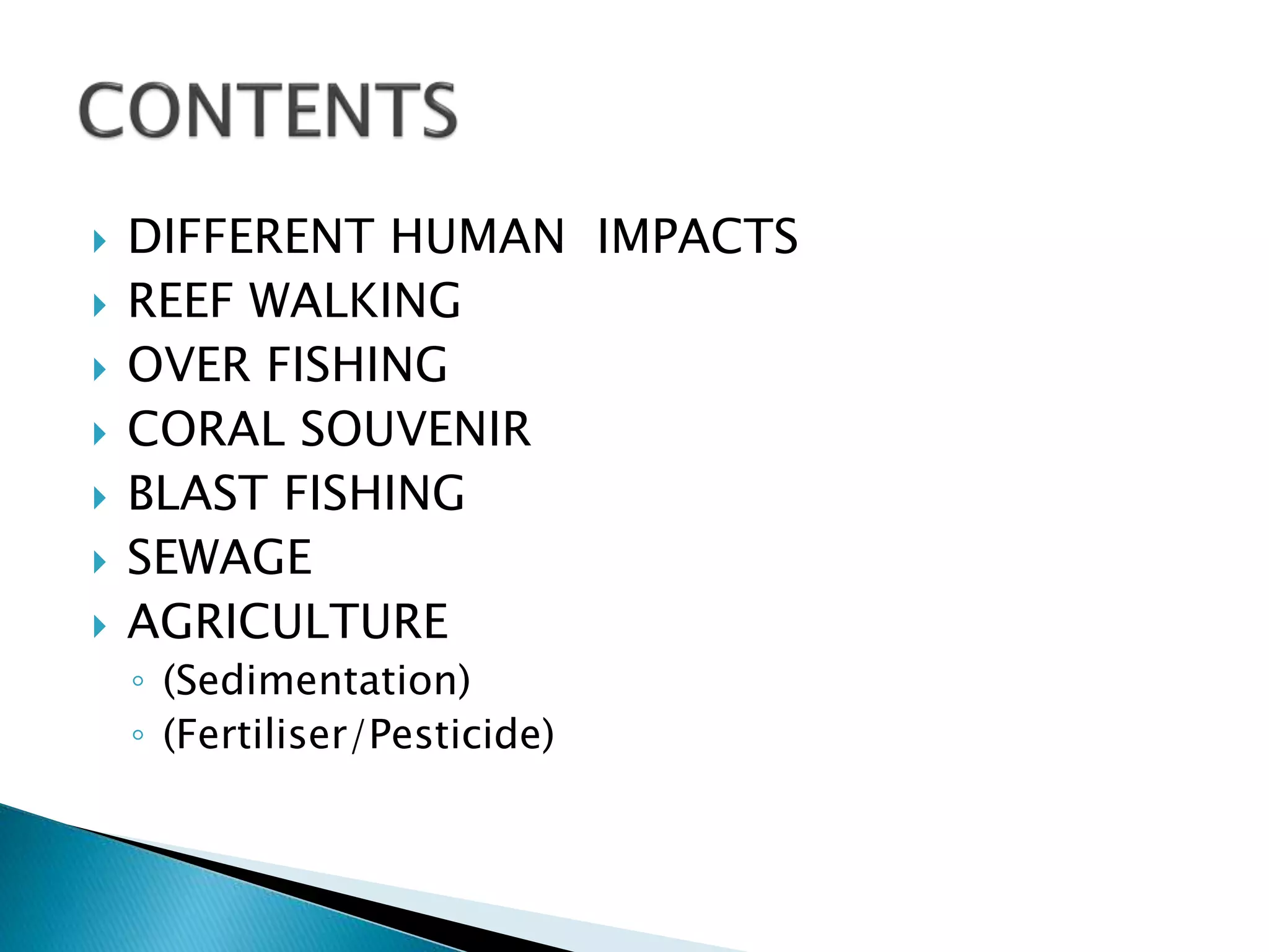 Human impacts on coral reefs | PPT