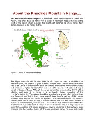 Human impacts on pristine environment in the knuckles mountain forest ...