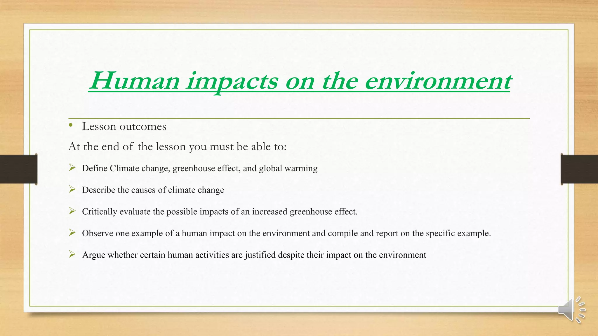 Human impacts on the environment | PPTX