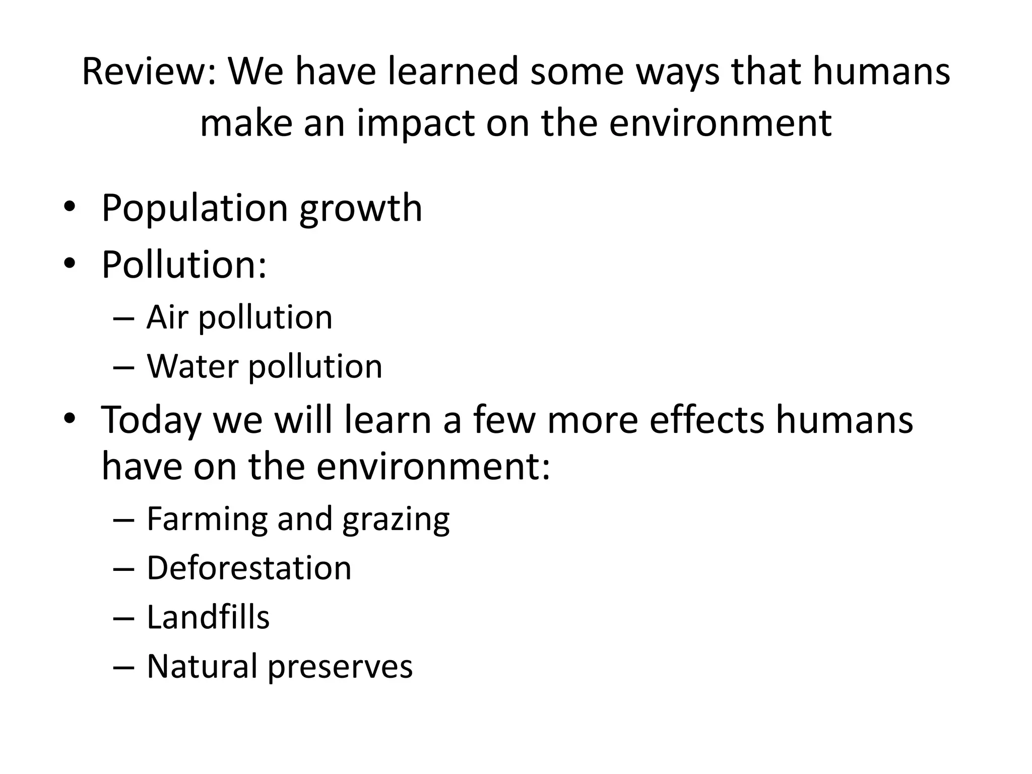 Human impacts on the environment and the 3 rs | PPTX