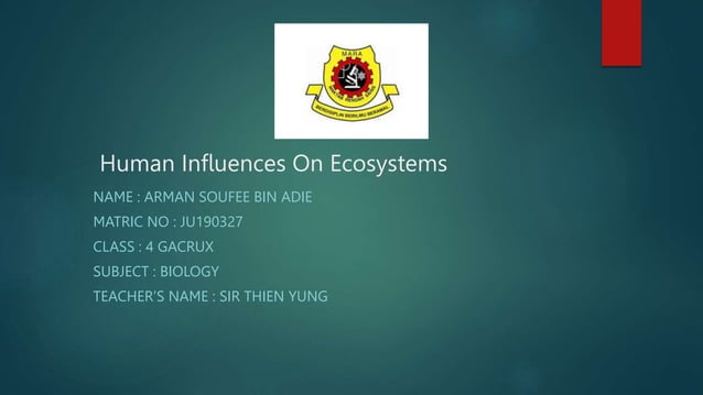 Human Influences On Ecosystems.pptx