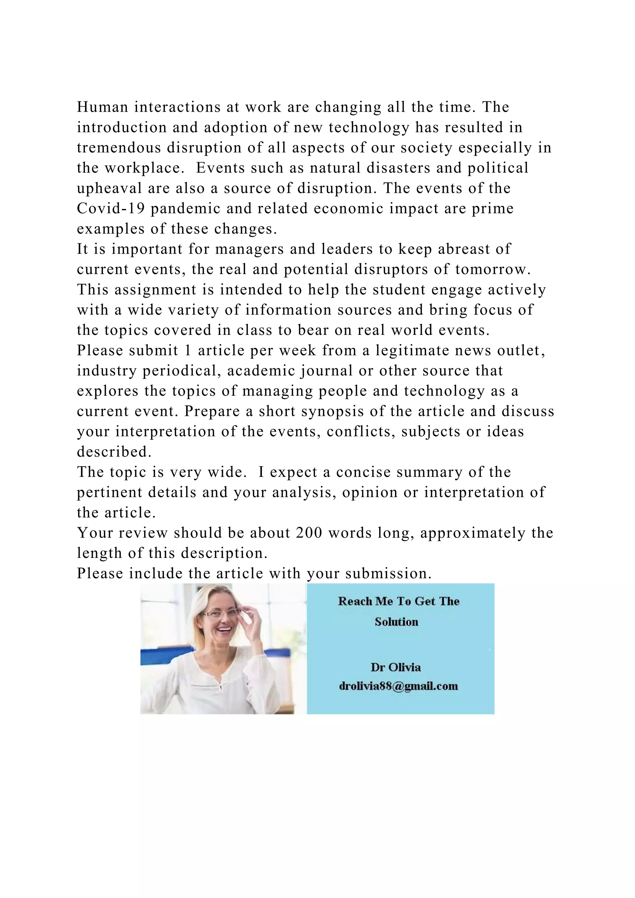 Managing Disruption in the Workplace | PDF