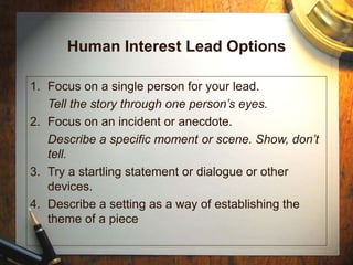 human_interest_story.ppthuman feature in | PPT