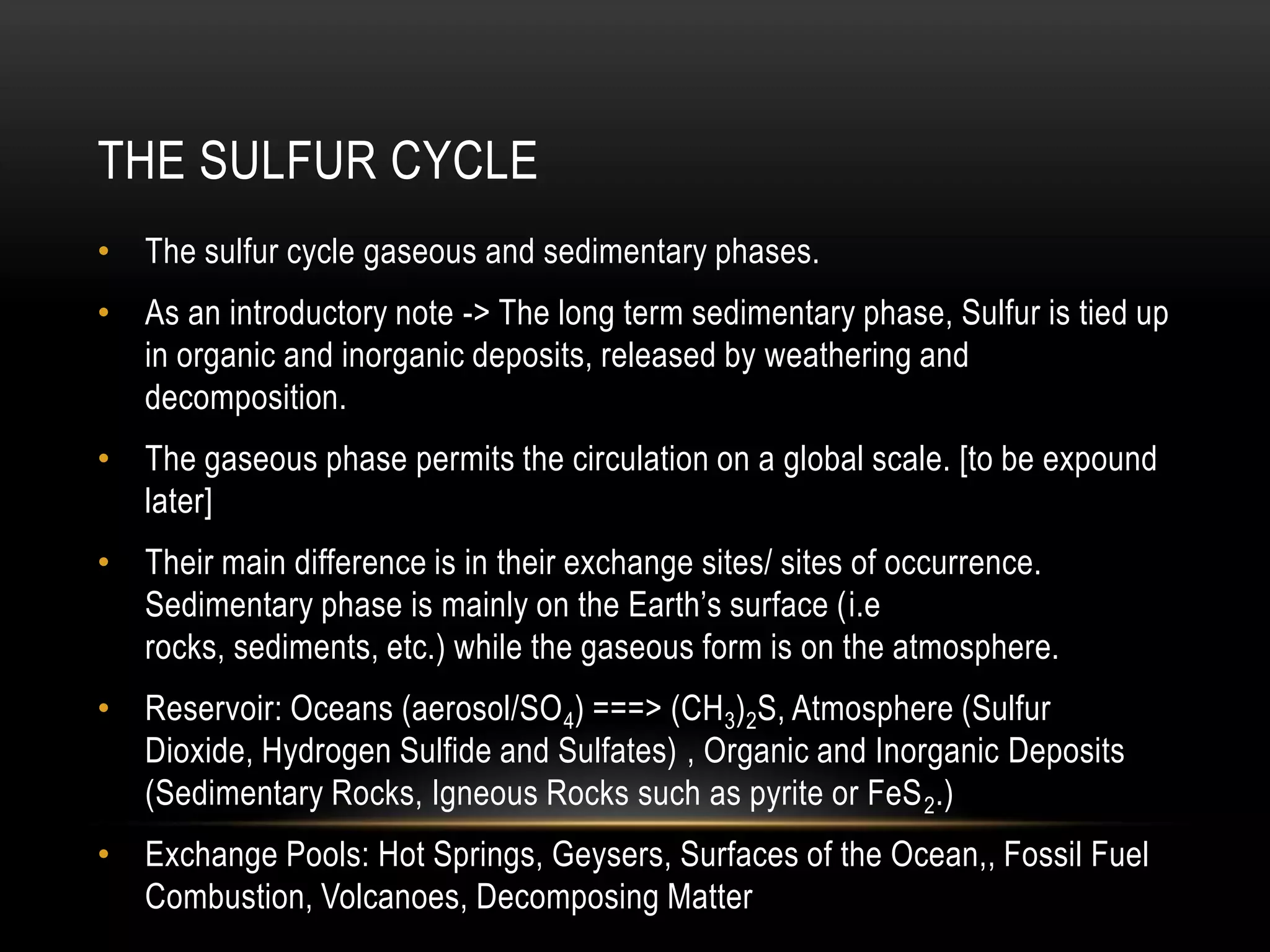 Human intervention in the sulfur cycle | PPTX