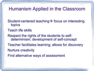 Humanism | PPT | Educational Assessment | Education