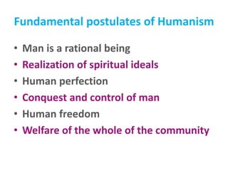 Humanism & its Educational Implications | PPTX