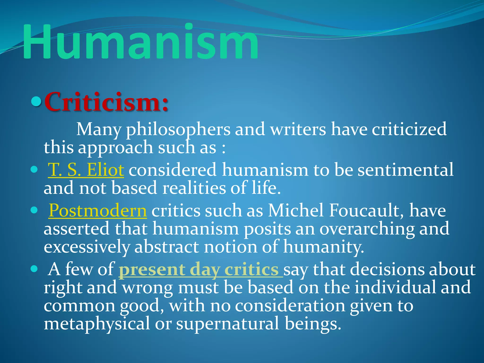 Humanism | PPTX