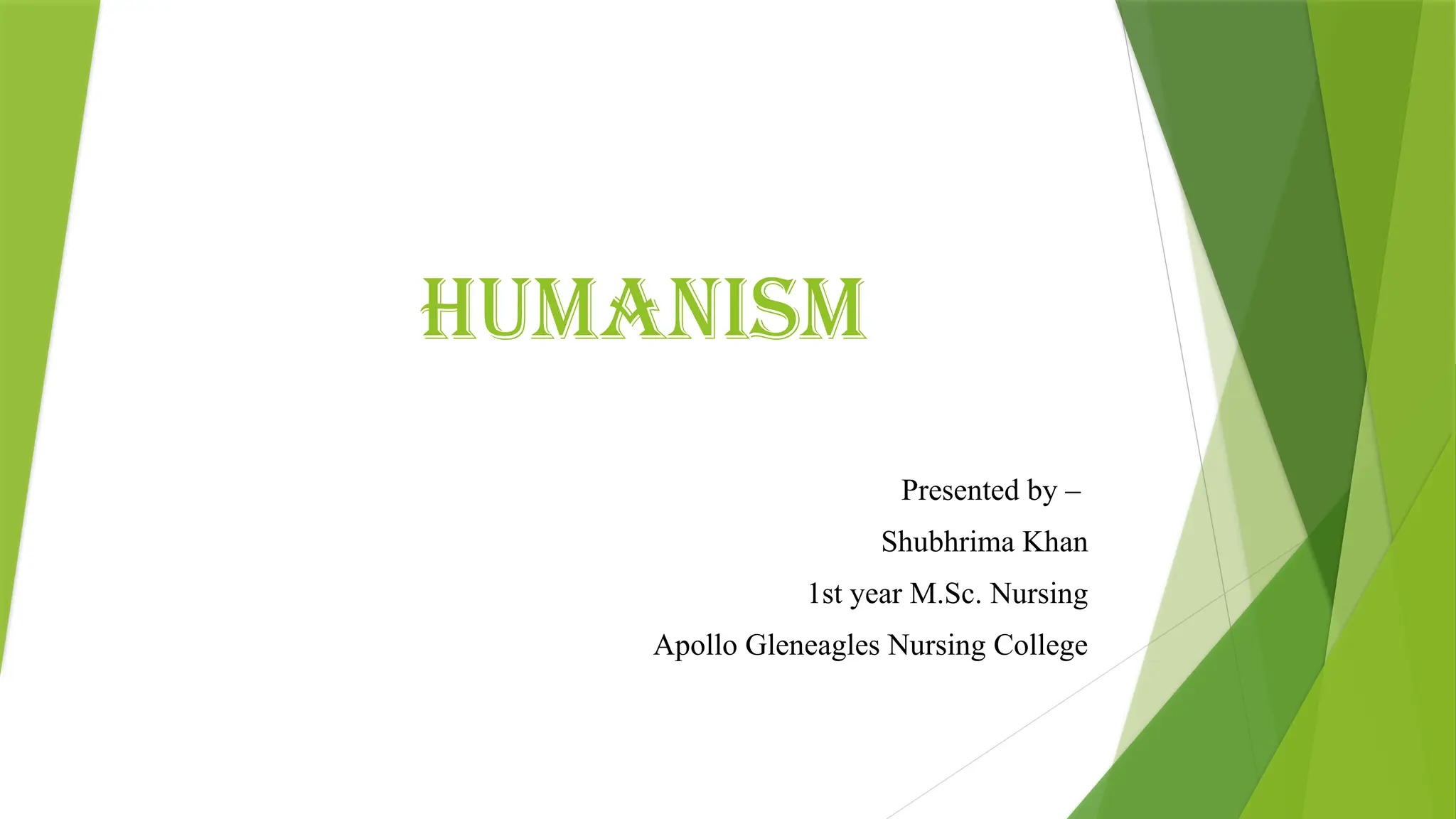 HUMANISM_the modern philosophy of education | PPTX