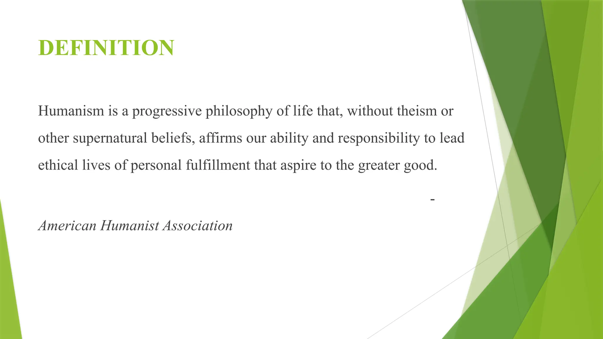 HUMANISM_the modern philosophy of education | PPTX