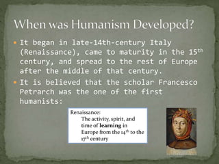 Humanism -- Global Perspectives | PPTX