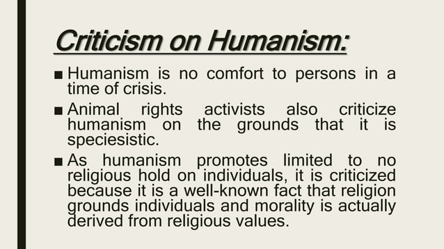 Humanism and challenges faced by the church authority | PPT