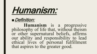 Humanism and challenges faced by the church authority | PPT