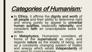 Humanism and challenges faced by the church authority | PPTX