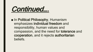 Humanism and challenges faced by the church authority | PPT