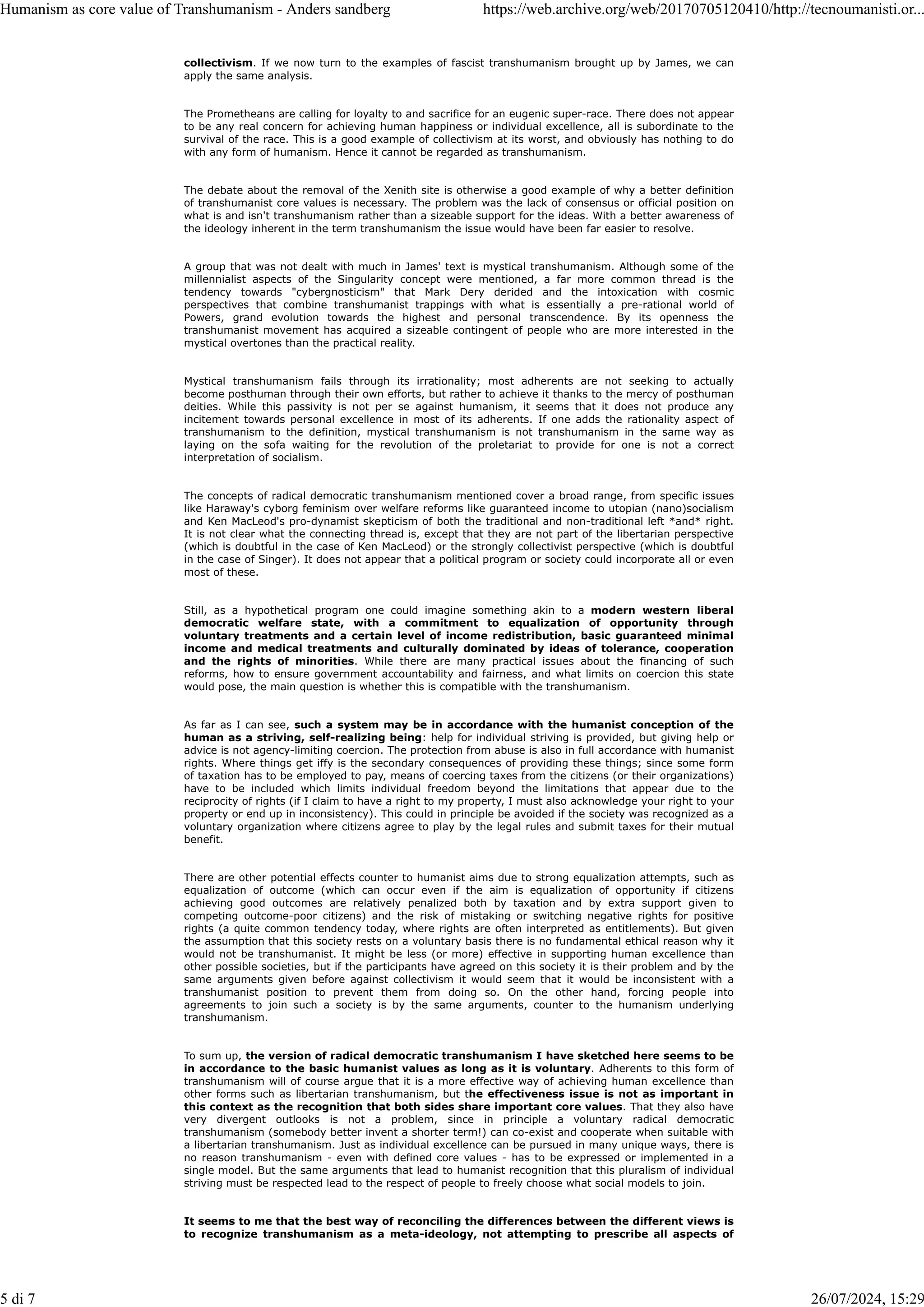 Humanism as core value of Transhumanism - Anders Sandberg.pdf