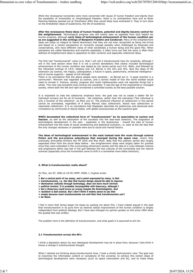 Humanism as core value of Transhumanism - Anders Sandberg.pdf