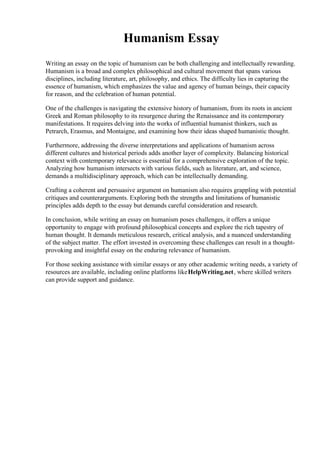 Humanism Essay.pdf