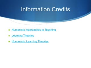 Humanisn Learning Theory | PPTX
