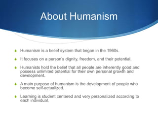 Humanisn Learning Theory | PPTX | Education